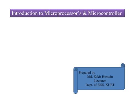 ppt introduction to microprocessor s and microcontroller powerpoint