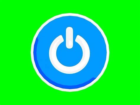 Green Screen Animation Power Button Cartoon Flat Color Blue 50733527 Stock Video At Vecteezy