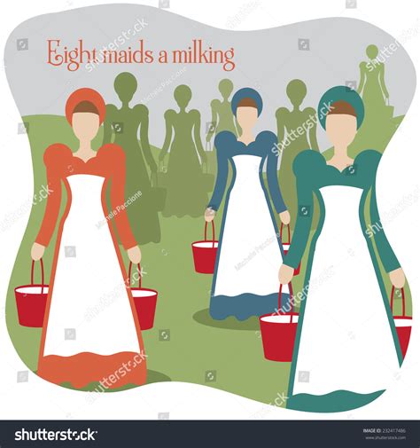 Eight Maids A Milking