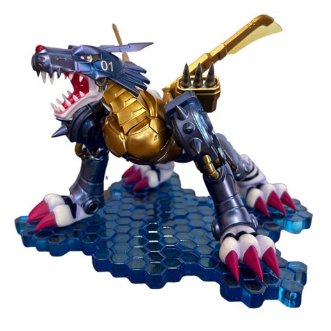 Action Figure Digimon Metal Garurumon T Rex Studio Resina Shopee Brasil