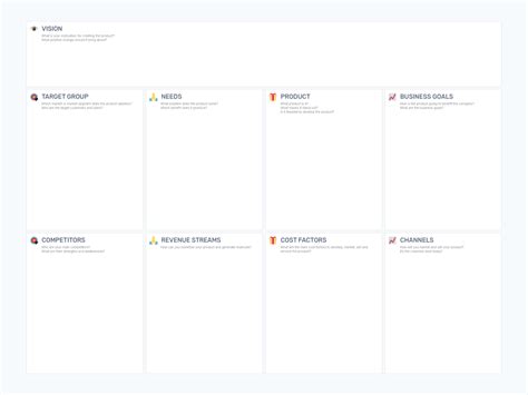 Extended Product Vision Board Template For Planning Ludi