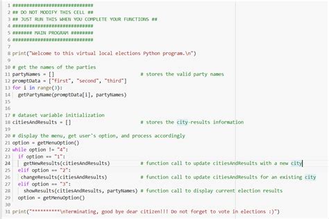 Solved Please Create The Functions At The End Of The