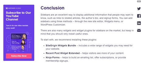 what is a sidebar on a website inboundblogging