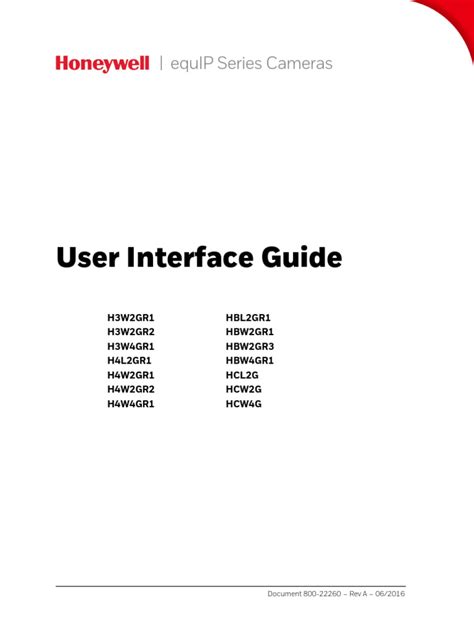 800 22260 A Equip Series Cameras User Interface Guide Pdf Ip
