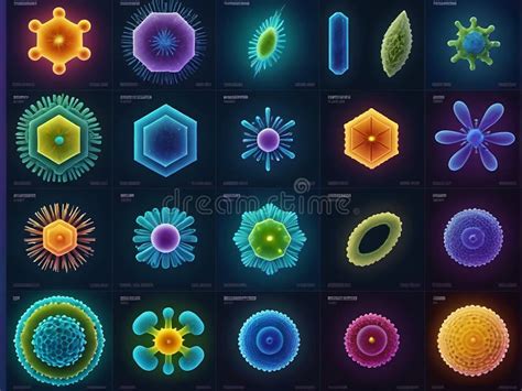 Vibrant And Detailed View Of Microorganisms For Biology And Health Science Website Background