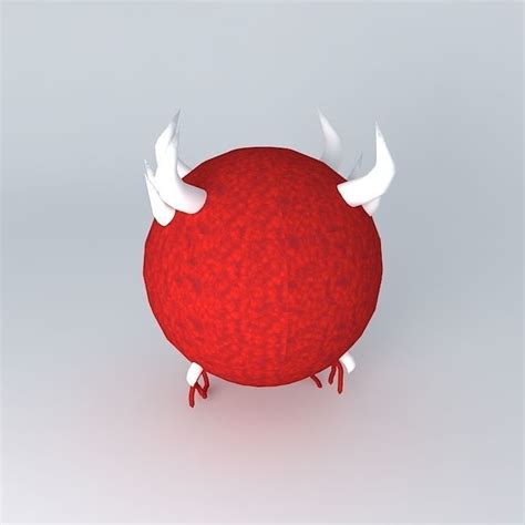Cacodemon Ball With Horns And Teeth Free 3d Model Cgtrader