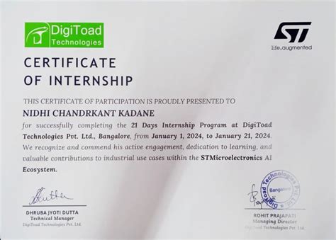 nidhi kadane on linkedin internship embeddedsystems ai