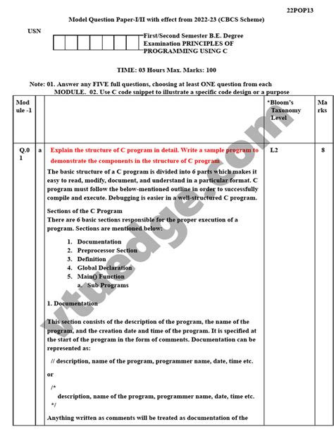22pop13 Important Q Ans Pdf Pointer Computer Programming