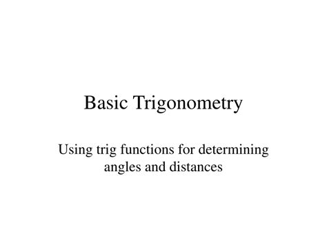 PPT Basic Trigonometry PowerPoint Presentation Free Download ID