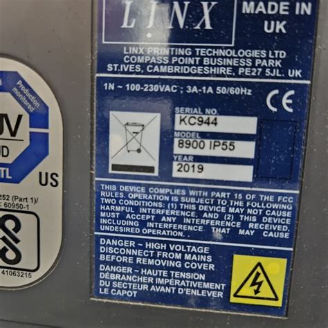 Linx 8900 Ink Jet Coder 2020 Process And Packaging Machinery Services
