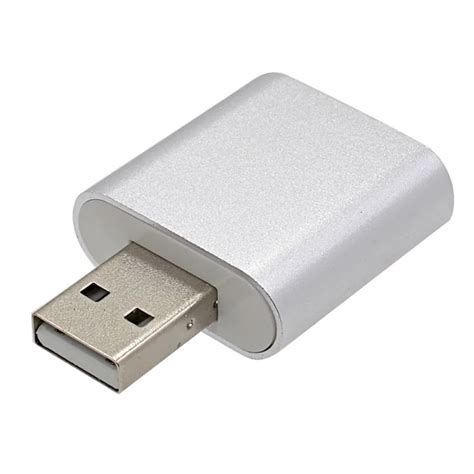 TISHRIC USB звуковая карта 7,1 алюминиевый внешний 3,5 мм разъем аудио ...