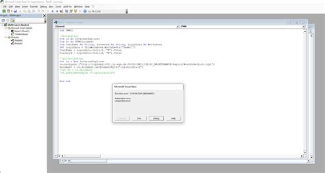 Excel Vba Internetexplorerdocument Automationunspecified Error Stack Overflow