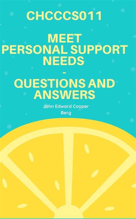 Chcccs011 Meet Personal Support Needs Questions And Answers Ebook