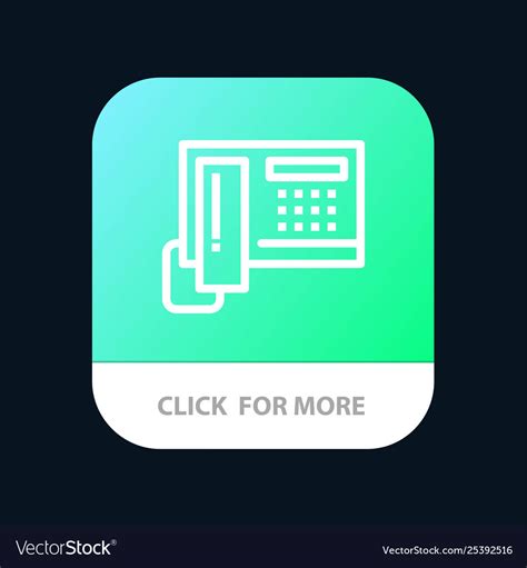 Telephone Phone Cell Hardware Mobile App Button Vector Image