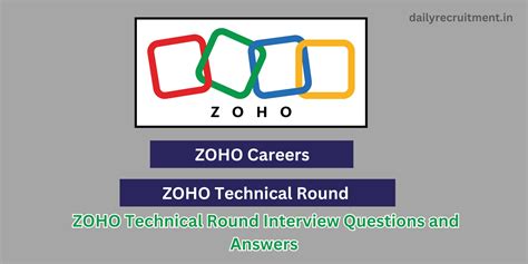 Zoho Technical Round Interview Questions With Answers Check Solved