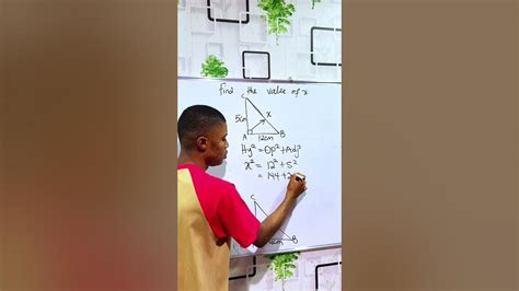 pythagoras rule in finding the missing side of a right angled triangle