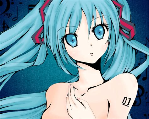 Hatsune Miku Twintails Vocaloid Anime