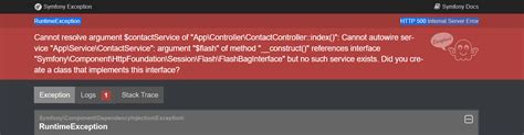 Error References Interface Symfonycomponentfoundationsessionflashflashbaginterface