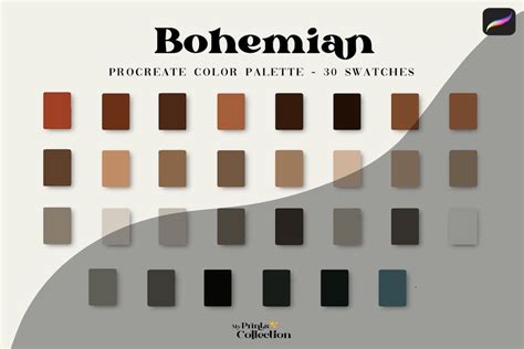 Bohemian Procreate Color Palette Graphic By Myprintscollection Creative Fabrica