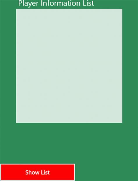 Implementation Of Listbox In Windows Store App