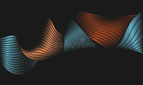 Abstract Wave Background The Effect Of Dynamic Movement In Parallel Wavy Lines Stock Vector