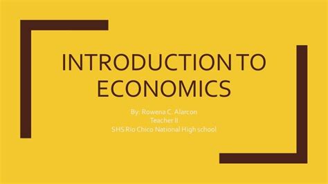 Introduction Applied Economics