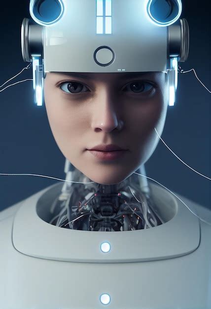 Premium Ai Image Futuristic Human Cyborg Robotics