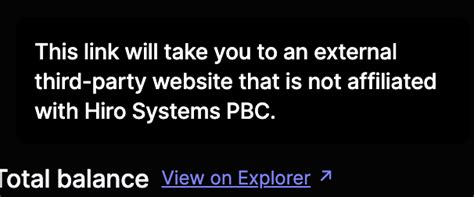 Remove The 3rd Party Notification From The Link To The Explorer · Issue