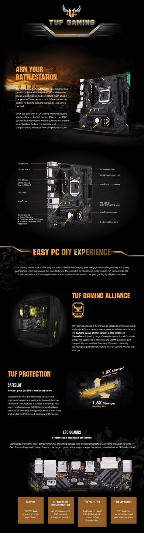 ASUS TUF B M E GAMING MATX Motherboard PC MEAL