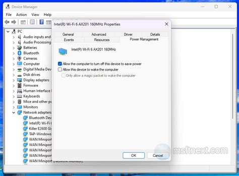 Power Management Is Missing In Device Properties On Windows