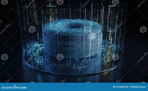 Big Technology Of Big Data Concept Digital Data Flow Transferring