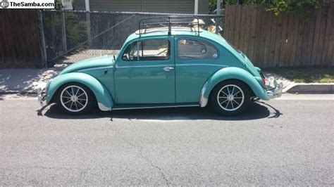 1962 Vw Beetle Bug Volkswagen Rag Top Lowered Green Brms