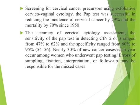 Pre Cancerous Lesions Of Cervixpptx Biological Sciences Science