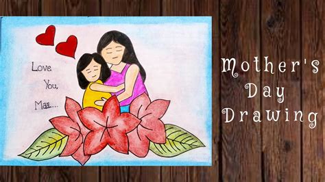 Easy Mother S Day Drawing Happy Mother S Day Drawing Mom And