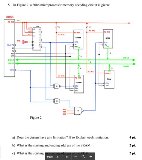 Solved 5 In Figure 2 A 8086 Microprocessor Memory Decoding