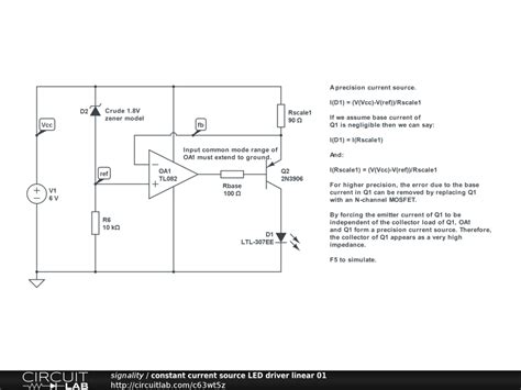 led current source circuit simple led driver circuit