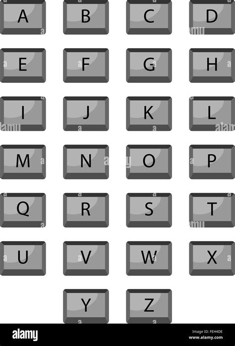 Alphabet Keyboard Buttons Keyboard Abc Alphabet Button Text Computer Letter Keypad Input