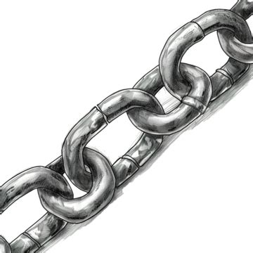 Chain As Symbol Of Unity And Cooperation Sketch Of Metal Chains Chain Connection Metallic PNG