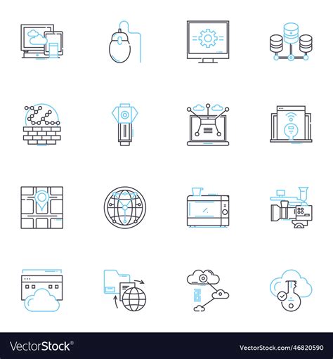 Social Nerks Linear Icons Set Community Royalty Free Vector