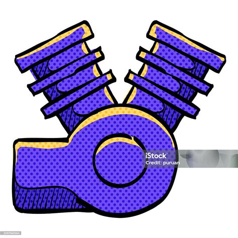 오토바이 기계 하프 톤 아이콘 손으로 그린 컬러 벡터 일러스트 레이 션 0명에 대한 스톡 벡터 아트 및 기타 이미지 0명 강철 경쟁 Istock