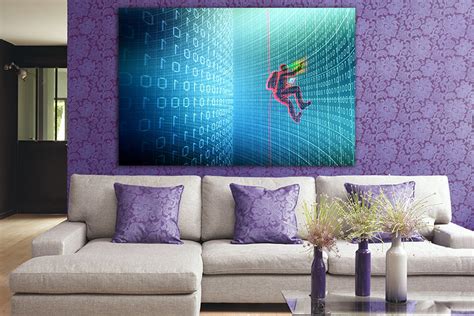 Hacking Internet Art Print On Canvas Matrix Code Matrix Print Etsy