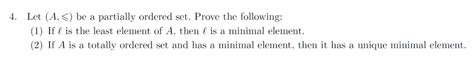 solved let a be a partially ordered set prove the