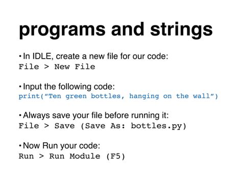 coding with counting songs “ten green bottles” in python pdf