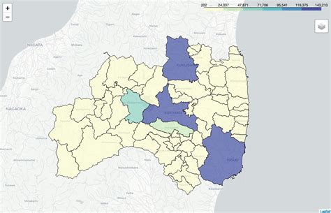 【データ可視化×python】foliumを使って福島県の統計データを地図上に可視化してみる（コロプレス図） サッカーを通じて観戦力と分析力を上げていくブログ