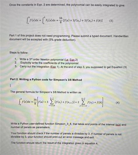 part 1 derivation of simpson s 3 8 method in
