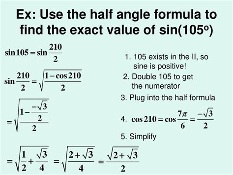 ppt ch 5 5 multiple angle and product to sum formulas powerpoint