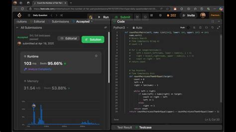Leetcode 2563 Count The Number Of Fair Pairs Binary Search Two