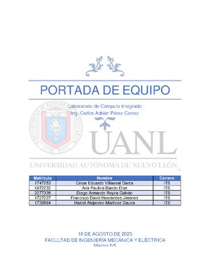 Introduccion al computo integrado Universidad Autónoma de Nuevo León Facultad de Ingeniería
