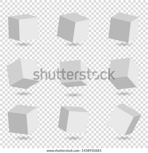 Set 3d Vector Cubes White Cubes Stock Vector Royalty Free 1438950683 Shutterstock