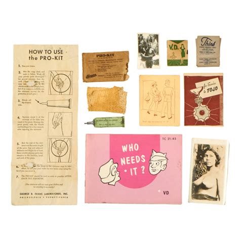 Original Us Wwii Us Military Sex Education Hygeine Lot Prophylac International Military